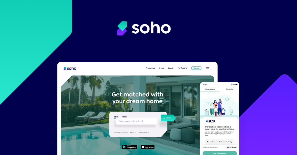 Prop-tech Mobile App Soho | Branding & UX Case Study